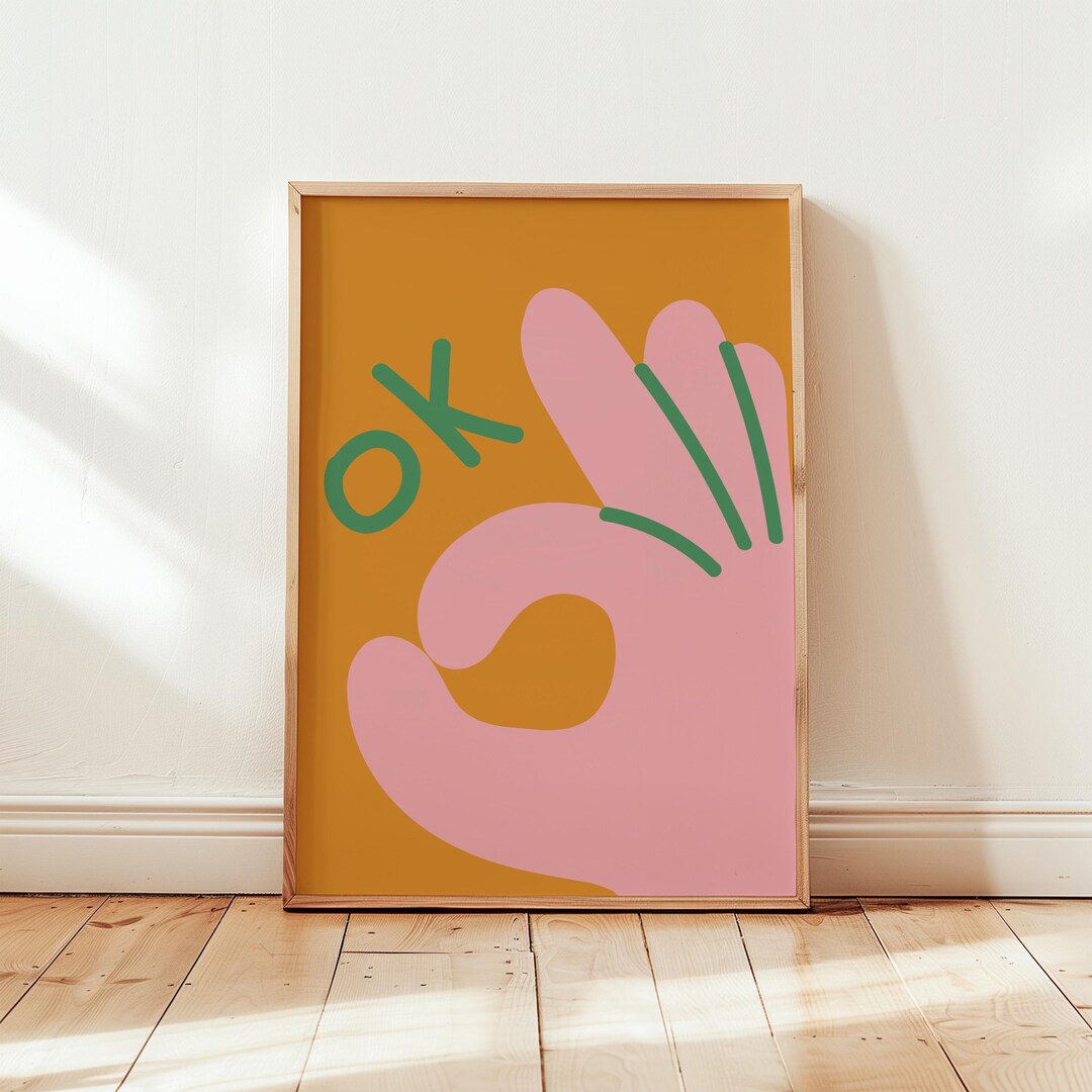 OK Poster | Humorous Wall Decor for Office & Home Office - Etsy