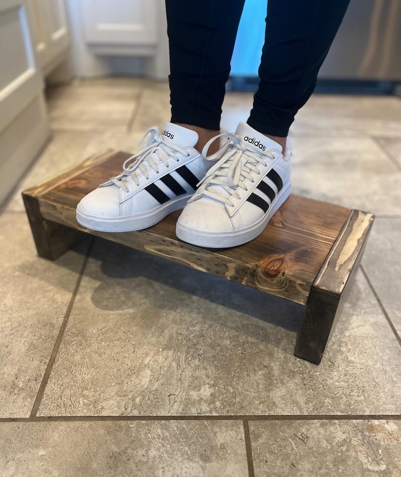 Heavy Duty Rustic Step Stool Farmhouse Kids Steps Tool Bathroom Stool ...