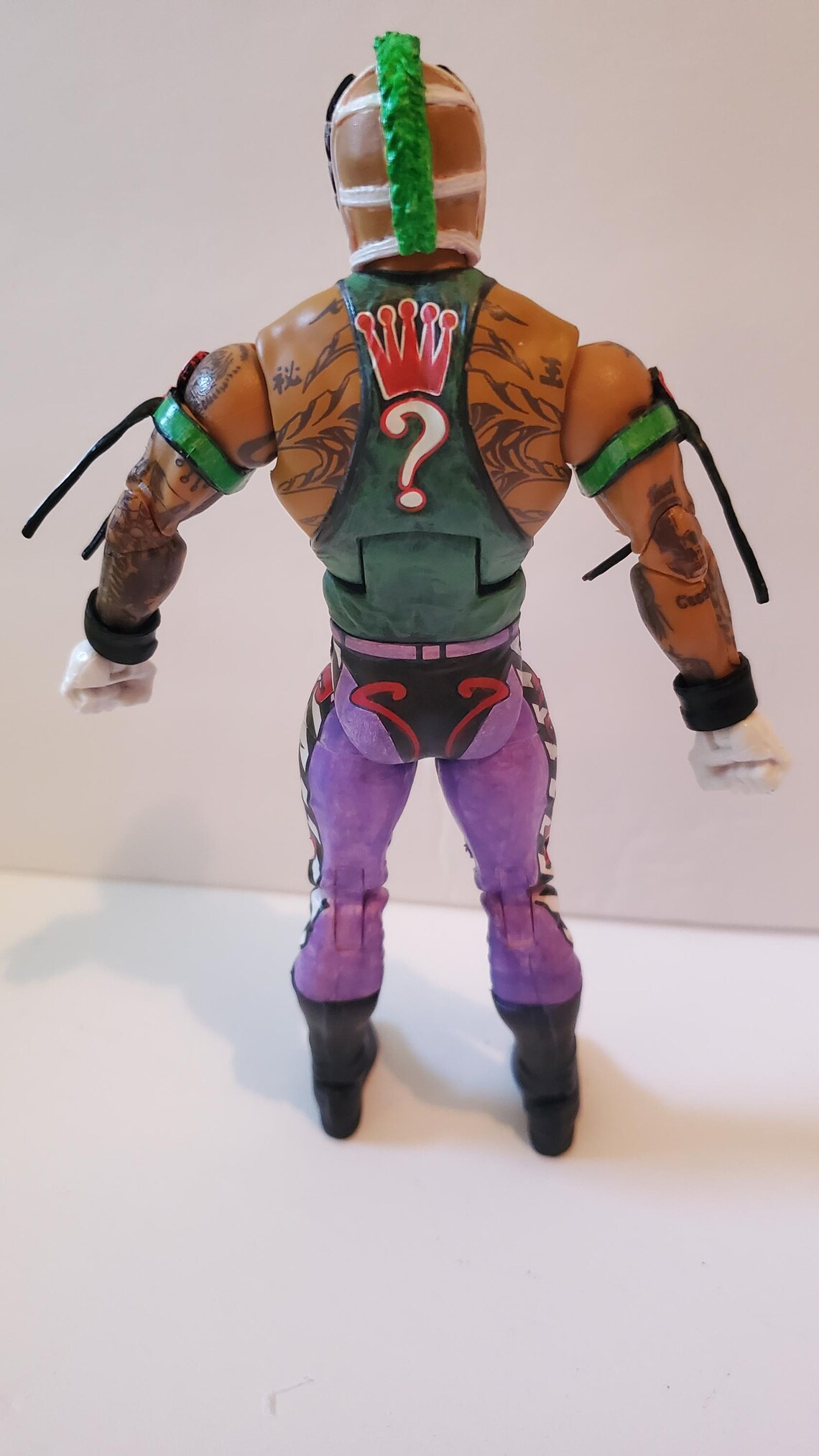 WWE Custom Painted Elite Rey Mysterio Action Figure (joker Attire) - Etsy