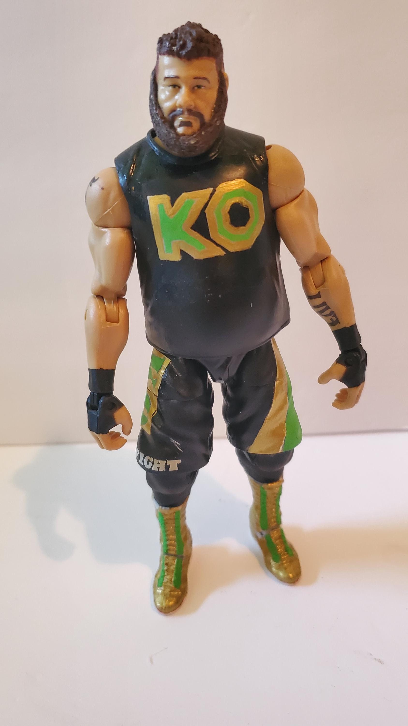 WWE Custom Painted Elite Kevin Owens Action Figure gold Green Attire Etsy