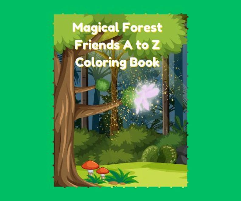 Magical Forest Friends A to Z Coloring Book - Etsy