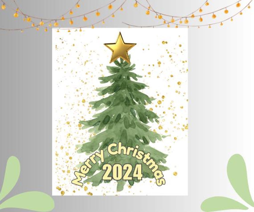 Christmas 2024 Cards, Holiday Cards 2024, Minimalist Christmas Card ...