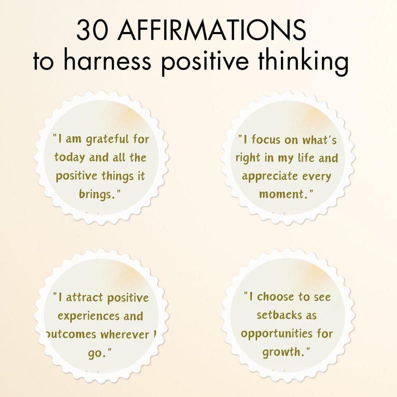 30 Affirmation Cards to Harness Positive Thinking, Created With the ...