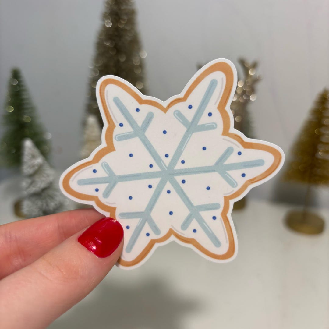 Sugar Cookie Sticker, Chrtimas Cookie, Snowflake Sticker, Winter ...