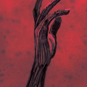 Red Hand Reach - Stylized Black Drawn Hand Illustration - Etsy