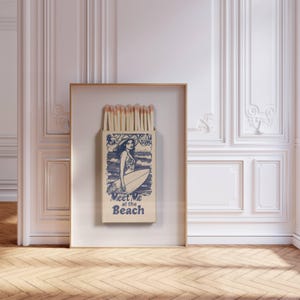 Coastal Cowgirl Vintage Matchbox Print, Meet Me at the Beach ...