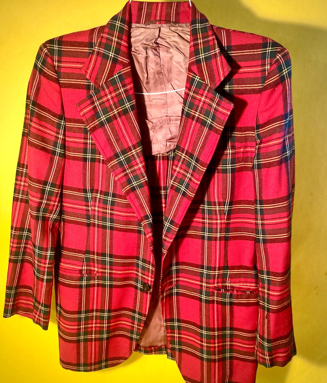 Vintage Red Tartan Jacket - Etsy