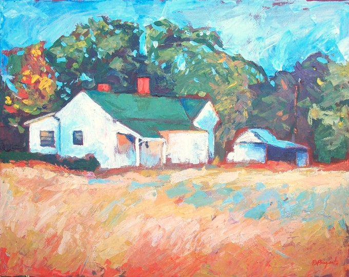 North Carolina Farm Painting 16 X 20 Original Acrylic on - Etsy