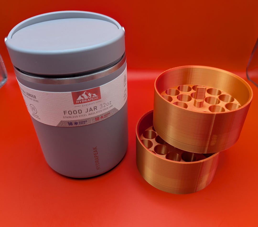 Hydrapeak Insert for 3ml Vials | Holds 20 Vials in 32oz/25oz/18oz Thermos | Stackable With ...