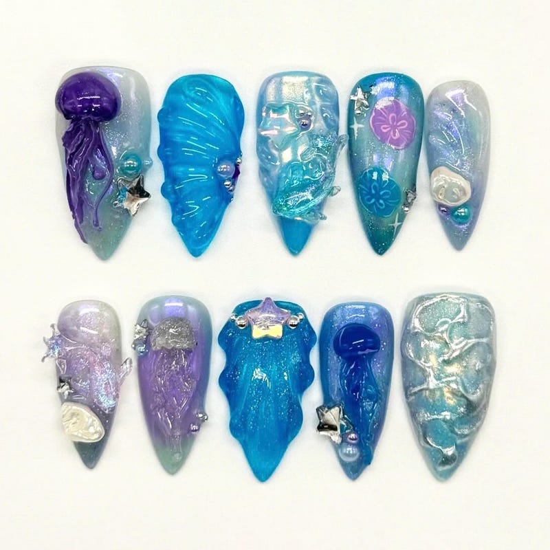 Octopus Nails - Etsy