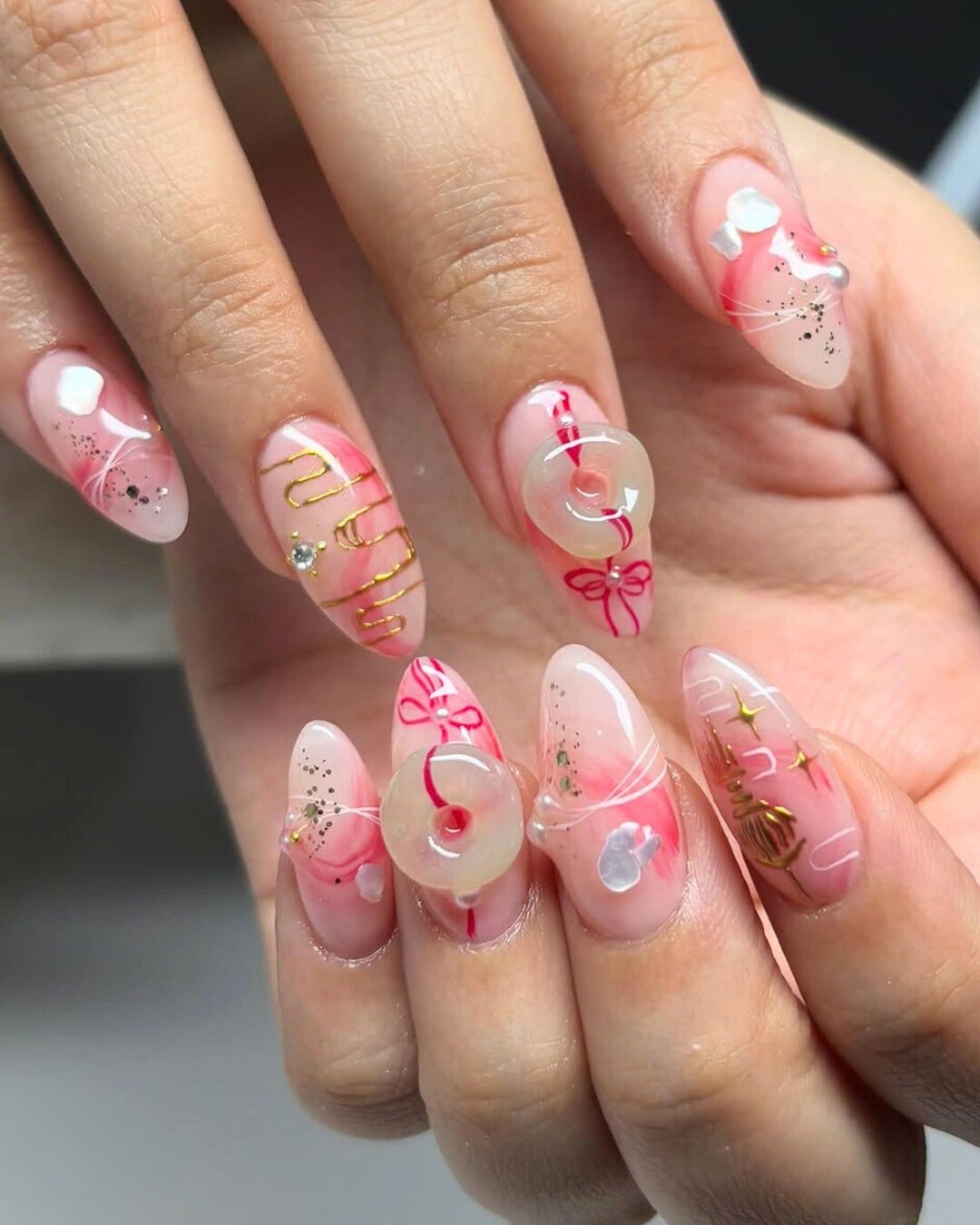 3D Sculpted Snake Press on Nails, Wild Natural Nail Set, Trendy Asian ...