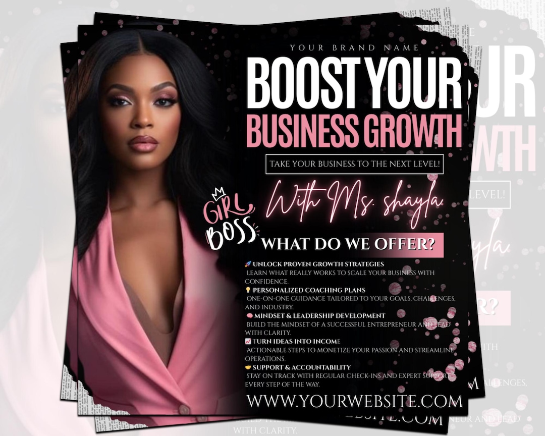 Business Coach Flyer Canva Template: Consultation & Workshop Design ...