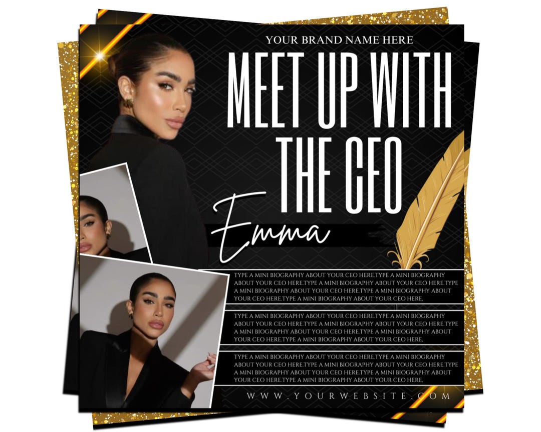 DIY Meet the CEO Flyer Template - Entrepreneur Flyer - Meet the Owner ...
