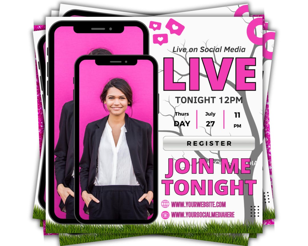 Going Live Flyer, Livestream Flyer, Client Review Flyer, Live Training ...
