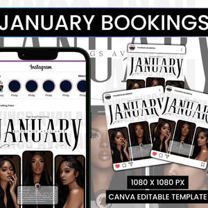 January Booking Flyer, January Books Open, Now Booking January, January ...