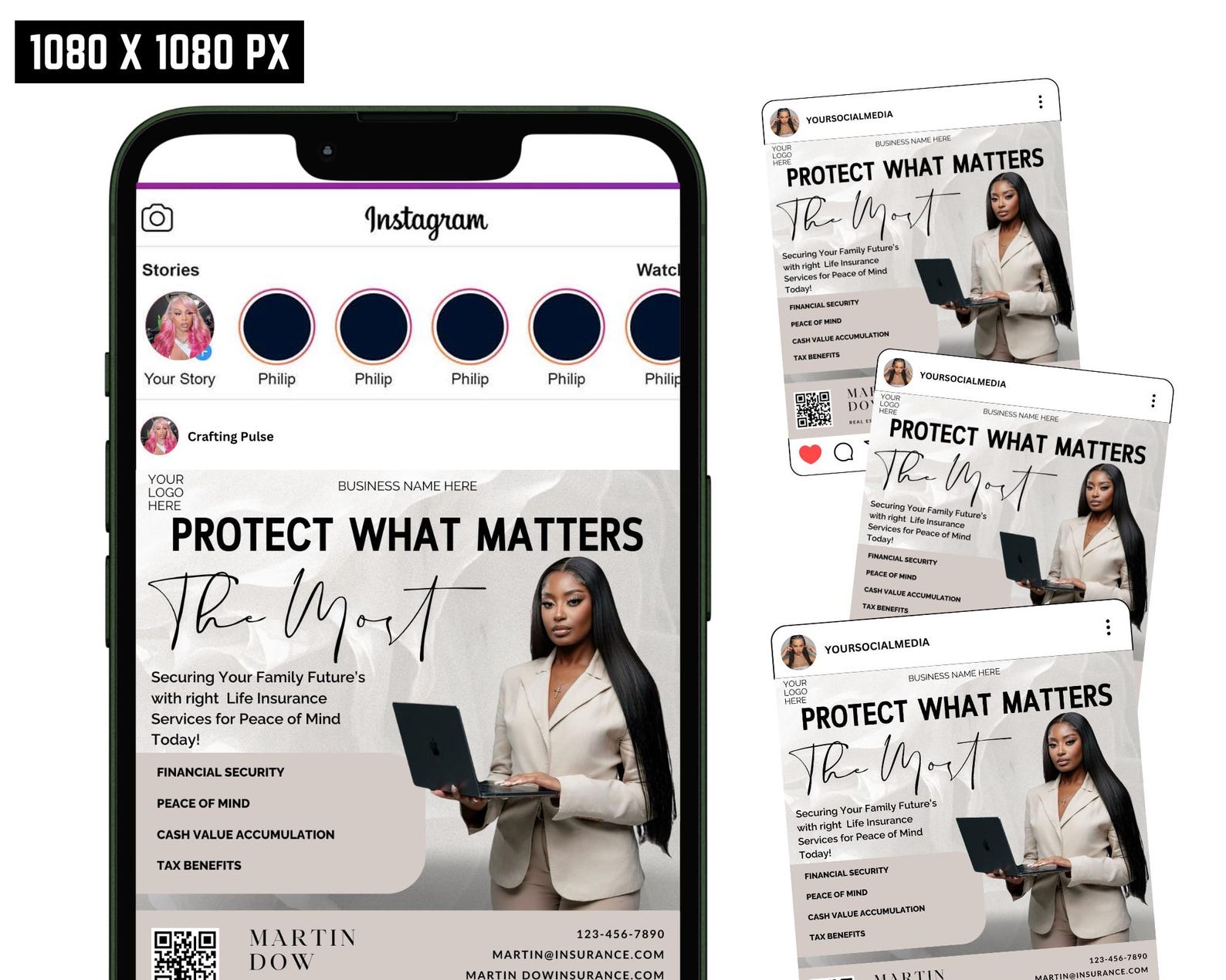 Life Insurance Agent Flyer, DIY Flyer Template Design, Financial ...