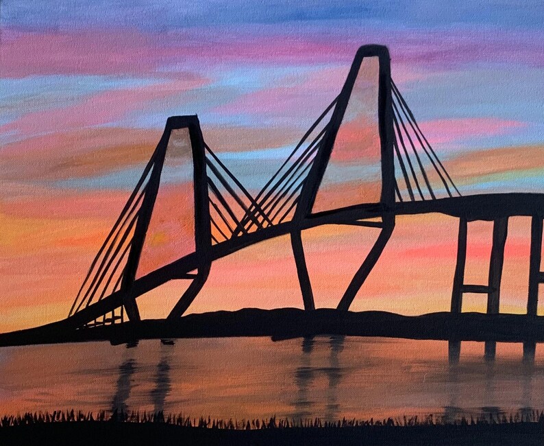 Charleston Ravenel Bridge Original Painting - Etsy
