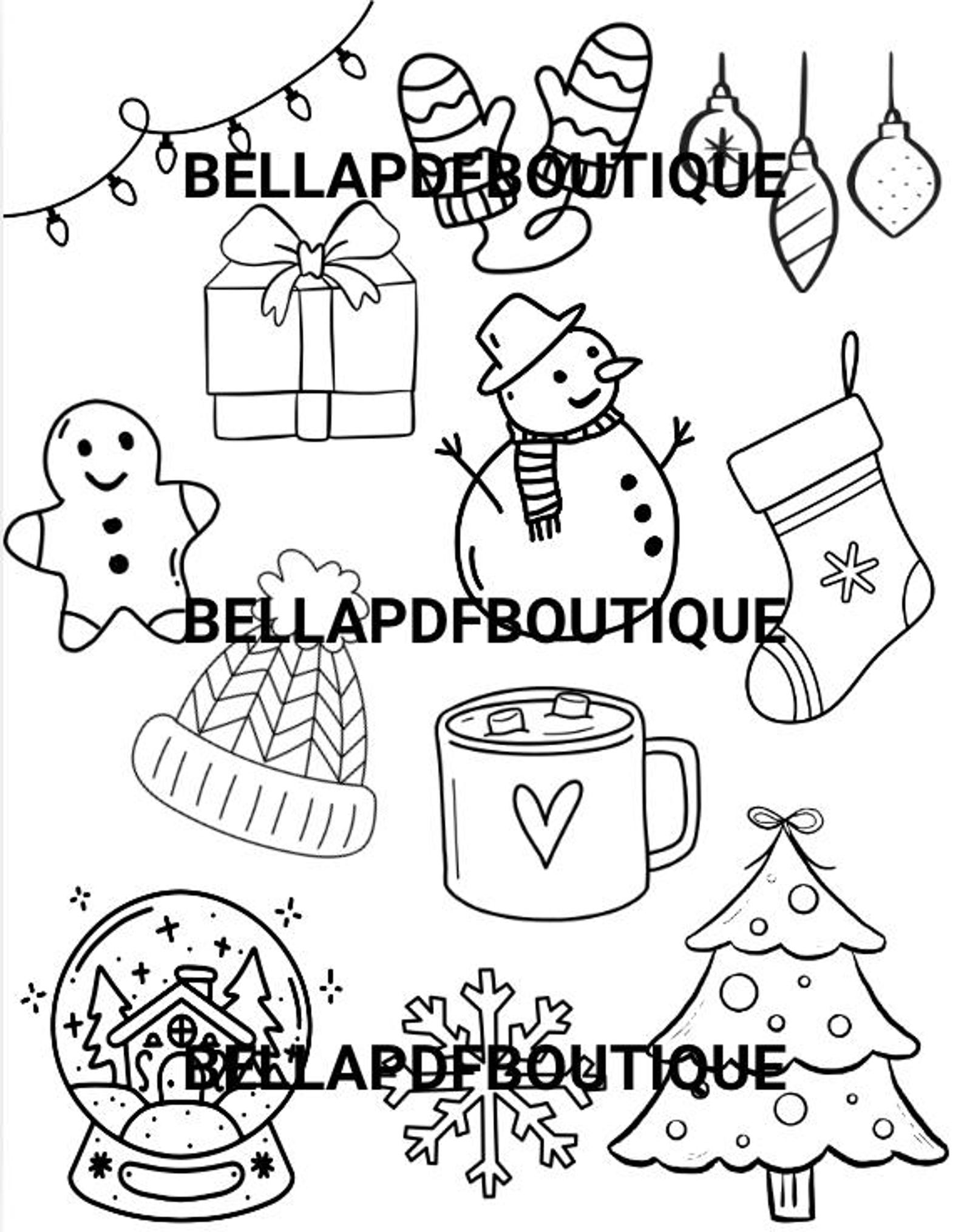 The Four Seasons Doodle Coloring Pages - Etsy