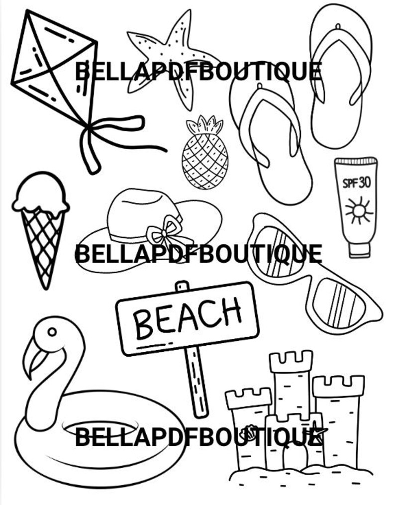 The Four Seasons Doodle Coloring Pages - Etsy