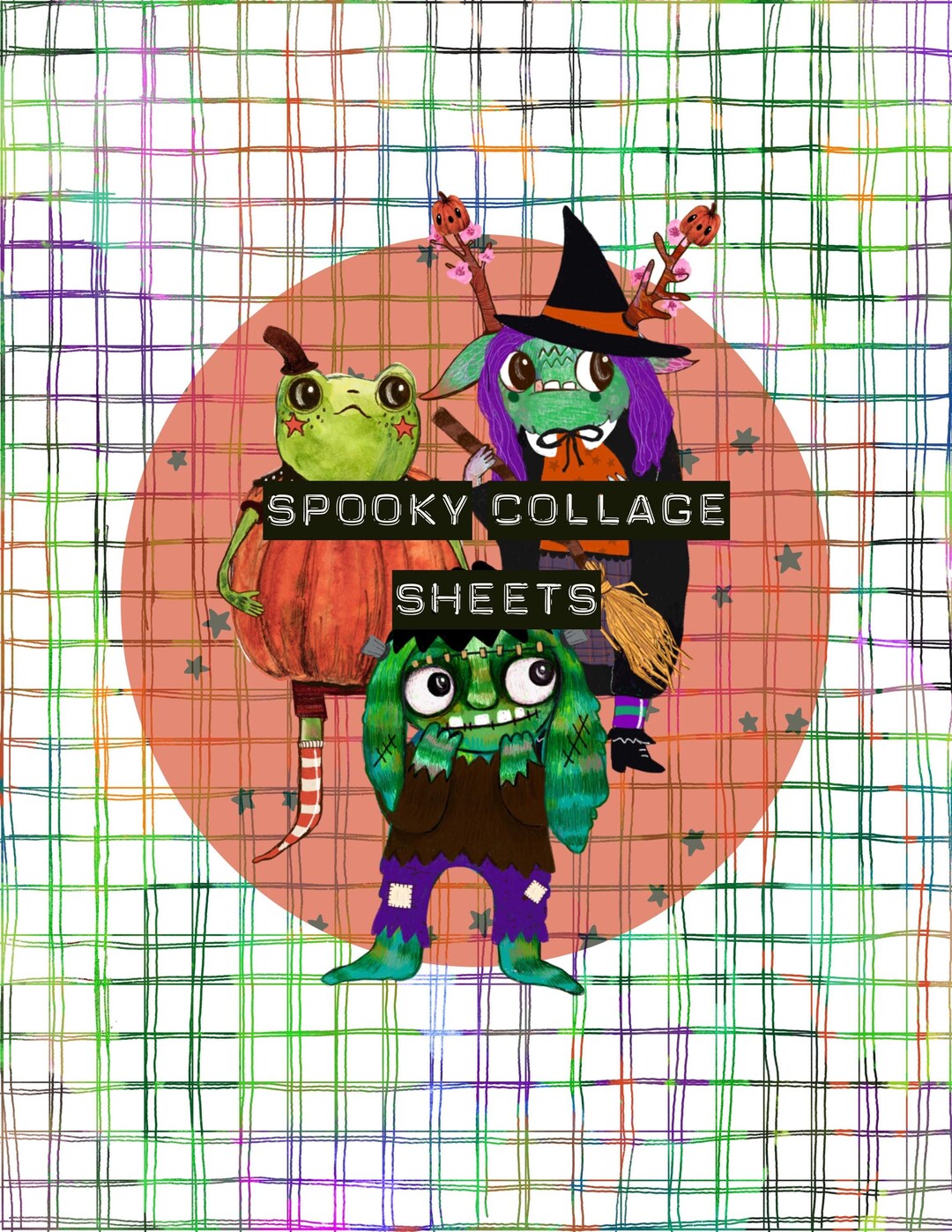Spooky Halloween Collage Printable - Etsy