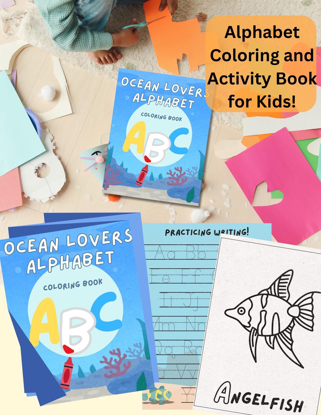 Ocean Animals Coloring Book and Activity Book for Kids - Etsy