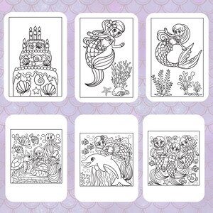 Mermaid Shell Coloring Pages Magical Under the Sea Theme Printable Kids ...