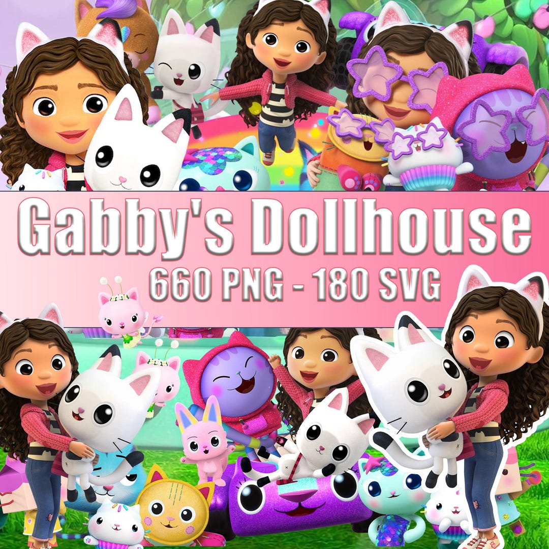 Gabby's Dollhouse SVG PNG Clipart Bundle – Cute Gabby's Dollhouse ...