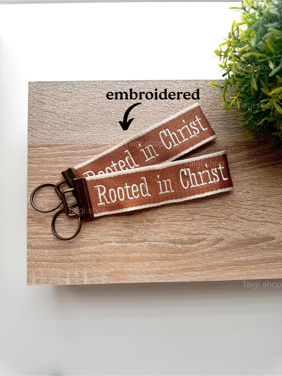 Embroidered Jesus Christ Wristlet Keychain, Christian Key Holder, Jesus ...