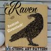 Raven String Art Pattern - 8" X 8" - Raven Silhouette - Etsy