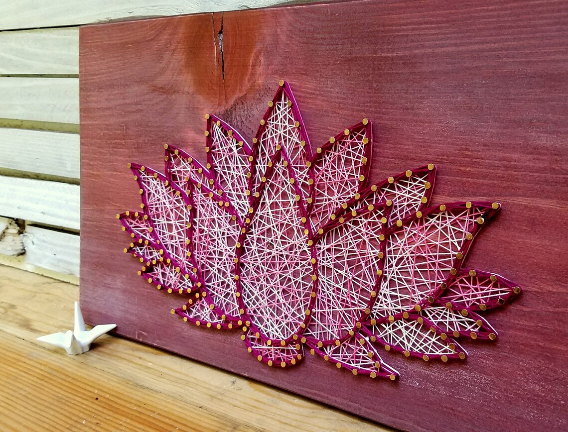 Lotus String Art Pattern - 12" X 8" - Etsy