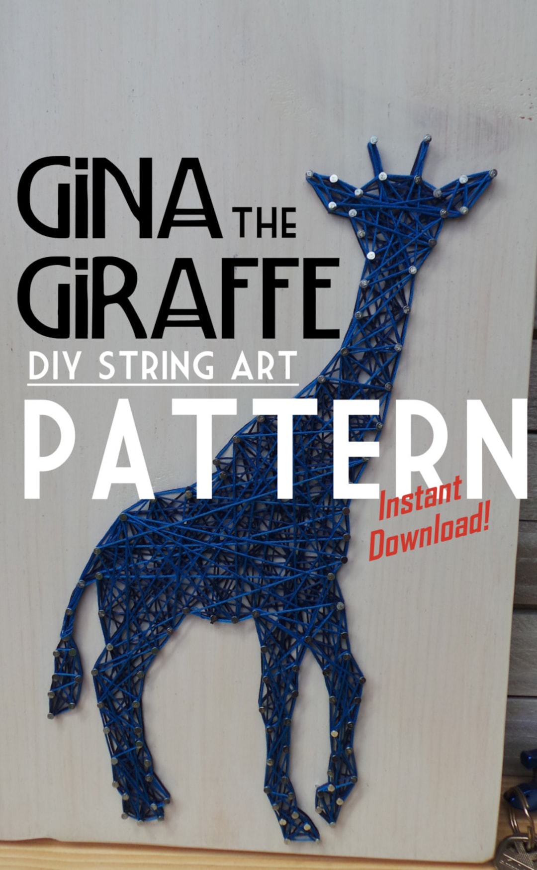 String Art Pattern - Gina the Giraffe - 11" X 6" - Etsy