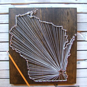 Pennsylvania - DIY State String Art Pattern - 11" X 6.5" - Hearts ...
