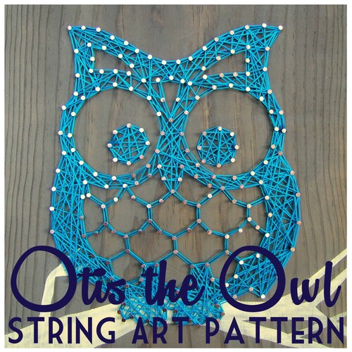 String Art Pattern Otis the Owl 9.5 X 7.5 - Etsy