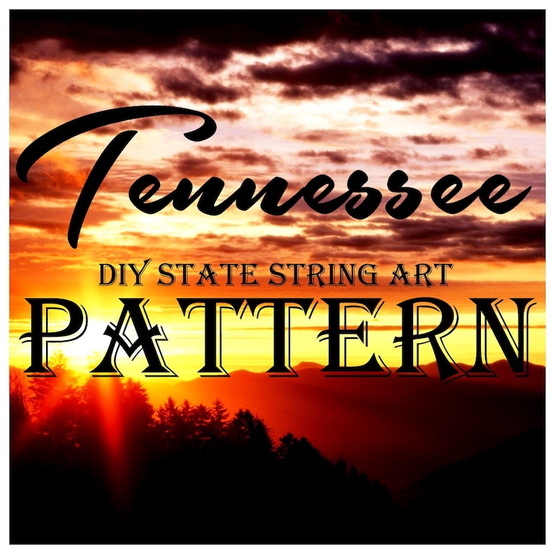 Tennessee DIY State String Art Pattern 12 X 3 | Etsy