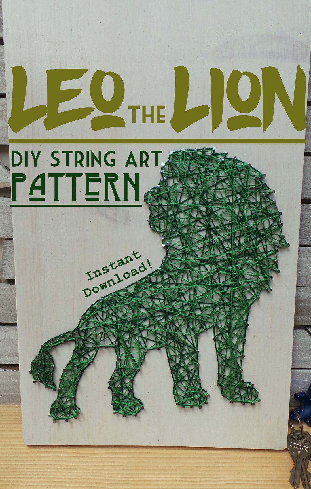 String Art Pattern - Leo the Lion - 9" X 8" - Etsy
