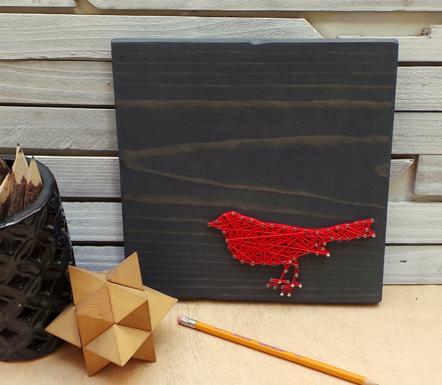 String Art Pattern Set of 2 Blue Bird Silhouette - Etsy