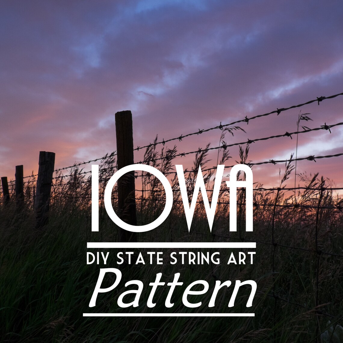 Iowa DIY State String Art Pattern 10.5 X 7 | Etsy