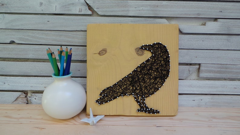Raven String Art Pattern 8 X 8 Raven - Etsy