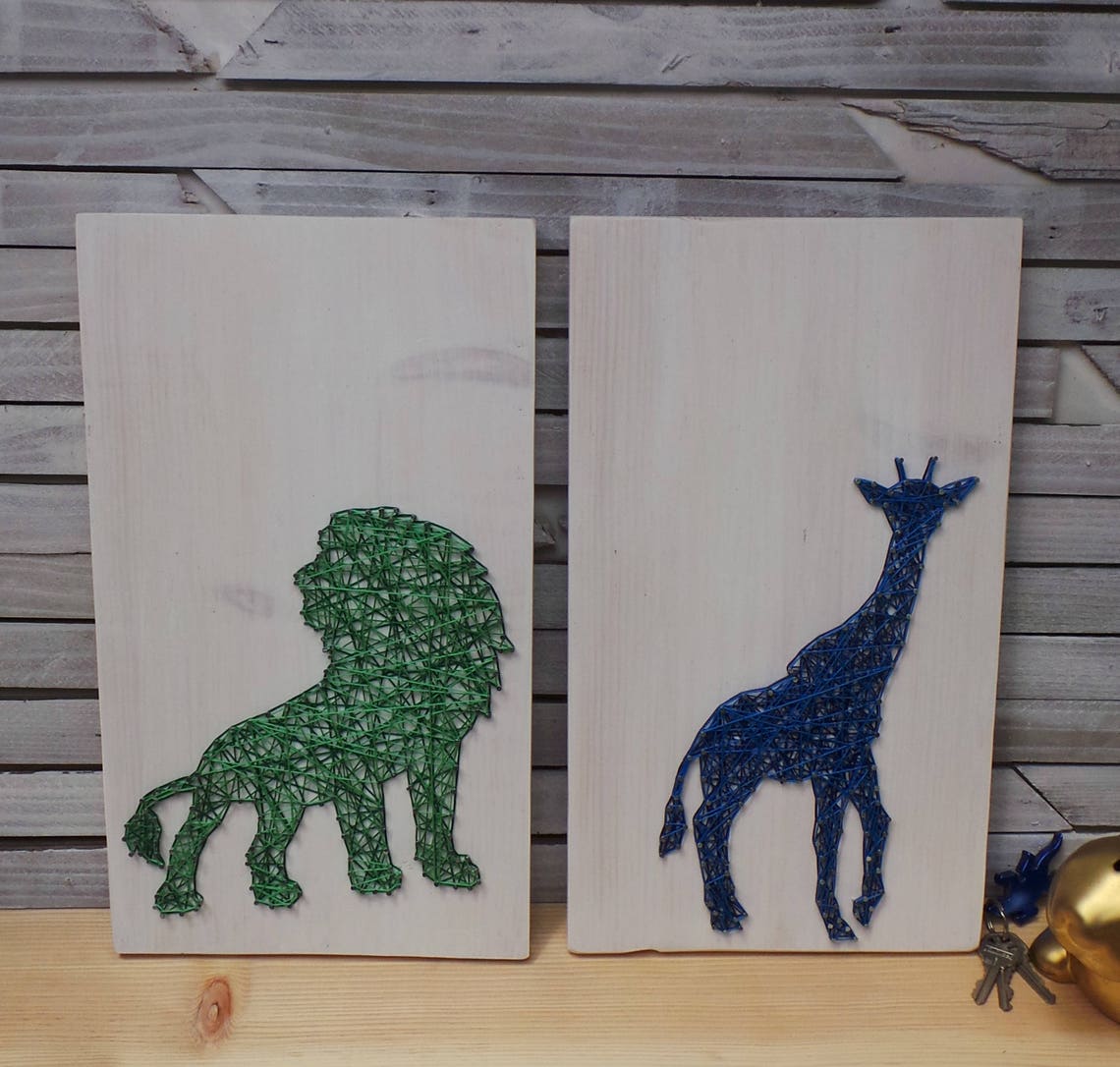 String Art Pattern Leo the Lion 9 x 8 | Etsy