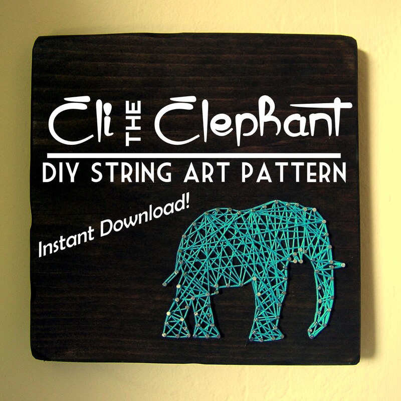 Elephant String Art - Etsy