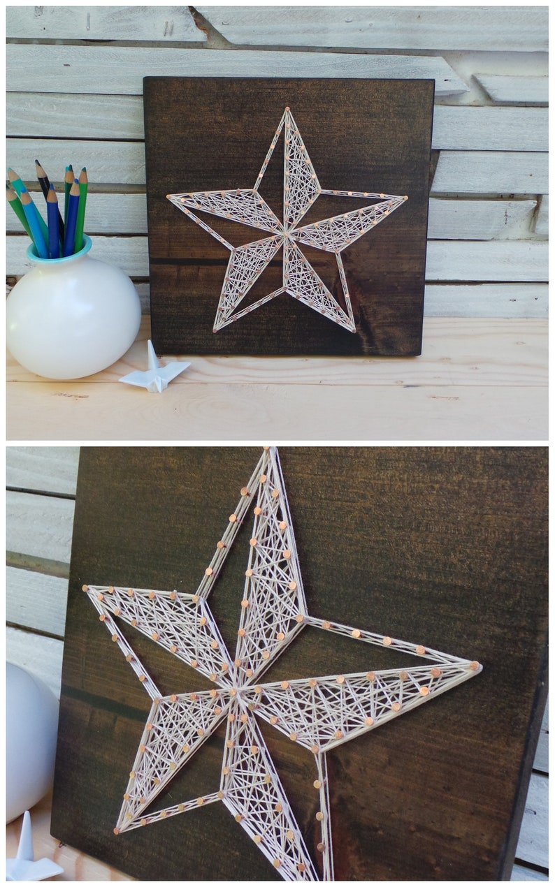 Nautical Star String Art Pattern 7.5 x 7.5 | Etsy