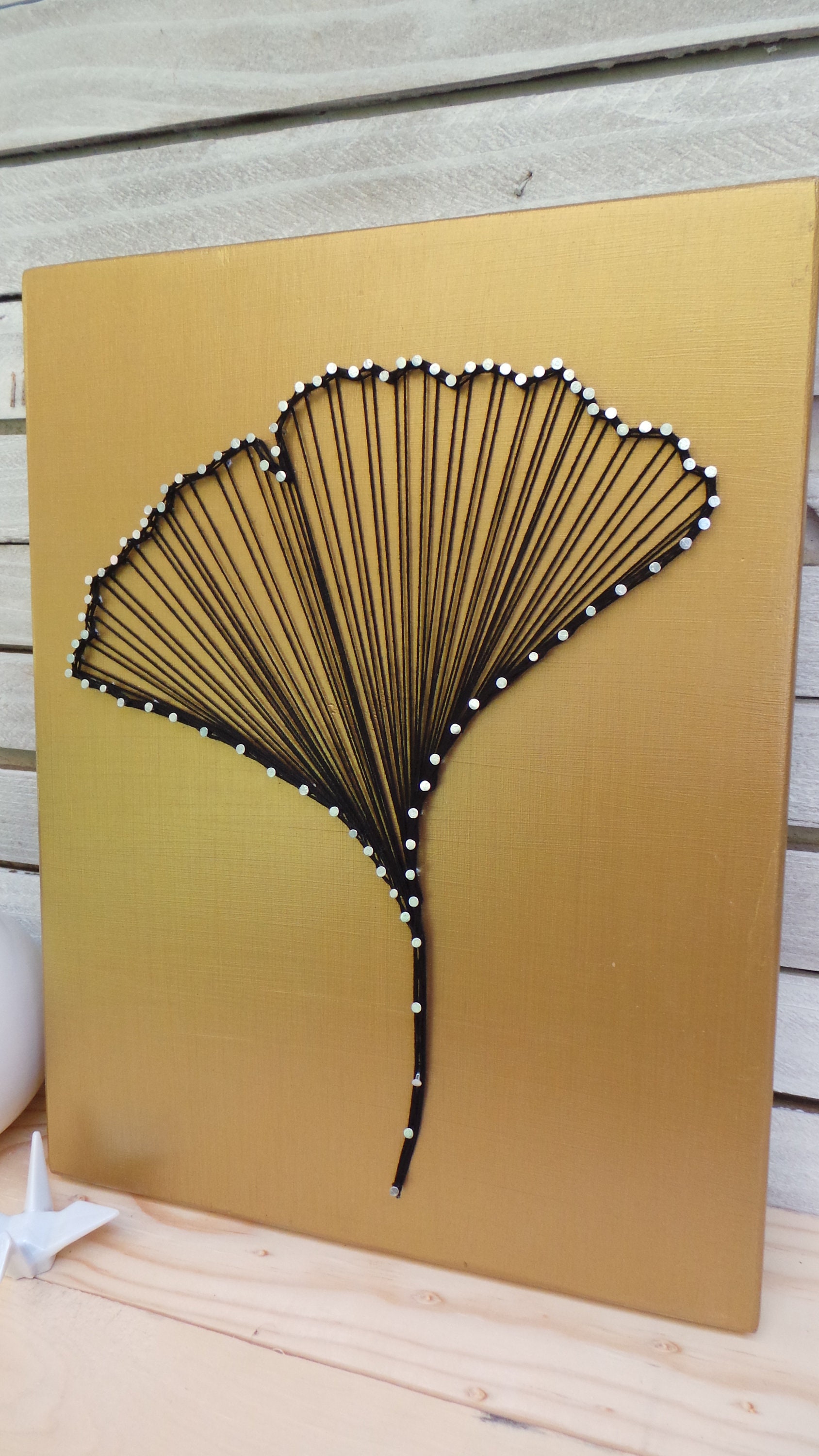 Gingko Leaf String Art Pattern - 10" X 8" - Ginkgo Fan Leaf Style - Etsy