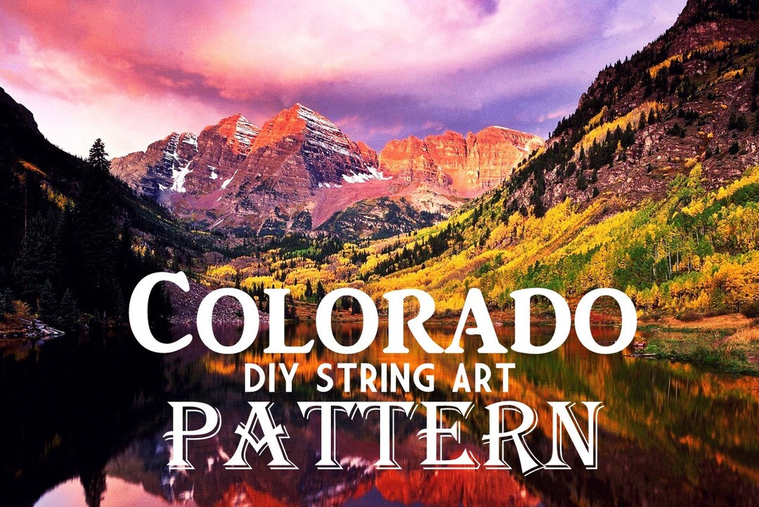 Colorado - DIY State String Art Pattern - 8" X 10" - Hearts & Stars ...