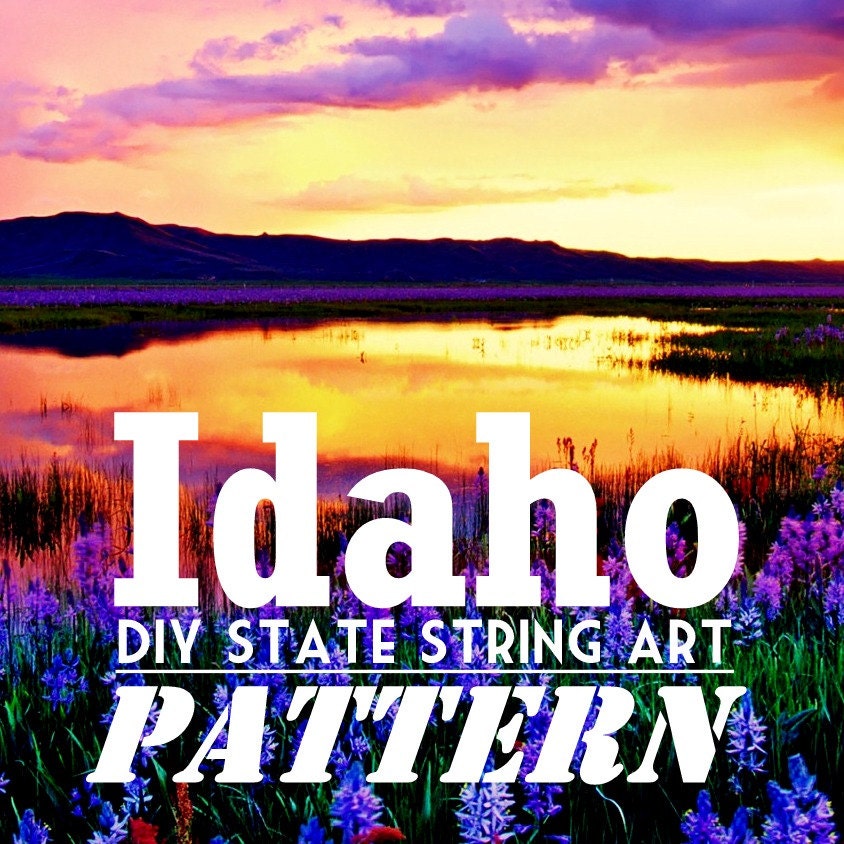 Idaho DIY State String Art Pattern 10.5 x 6.5 | Etsy