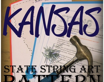 USA DIY State String Art Pattern 11 X 8.5 Hearts & Stars Included - Etsy
