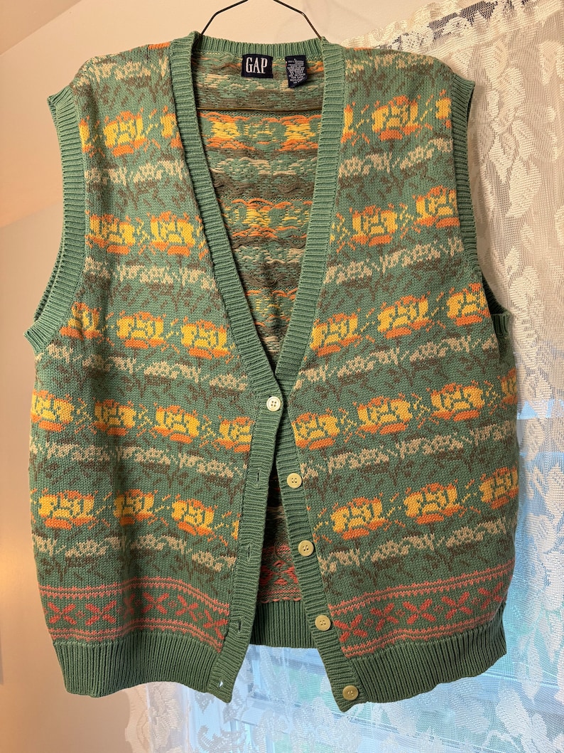 Vintage Gap Sweater Vest - Etsy