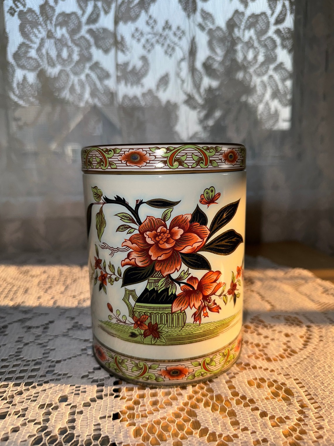 Vintage Floral Canister - Etsy