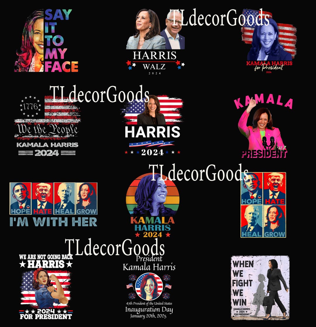 12 Pack Kamala Harris 2024 Bundle, Kamala Png, Kamala Harris Png ...