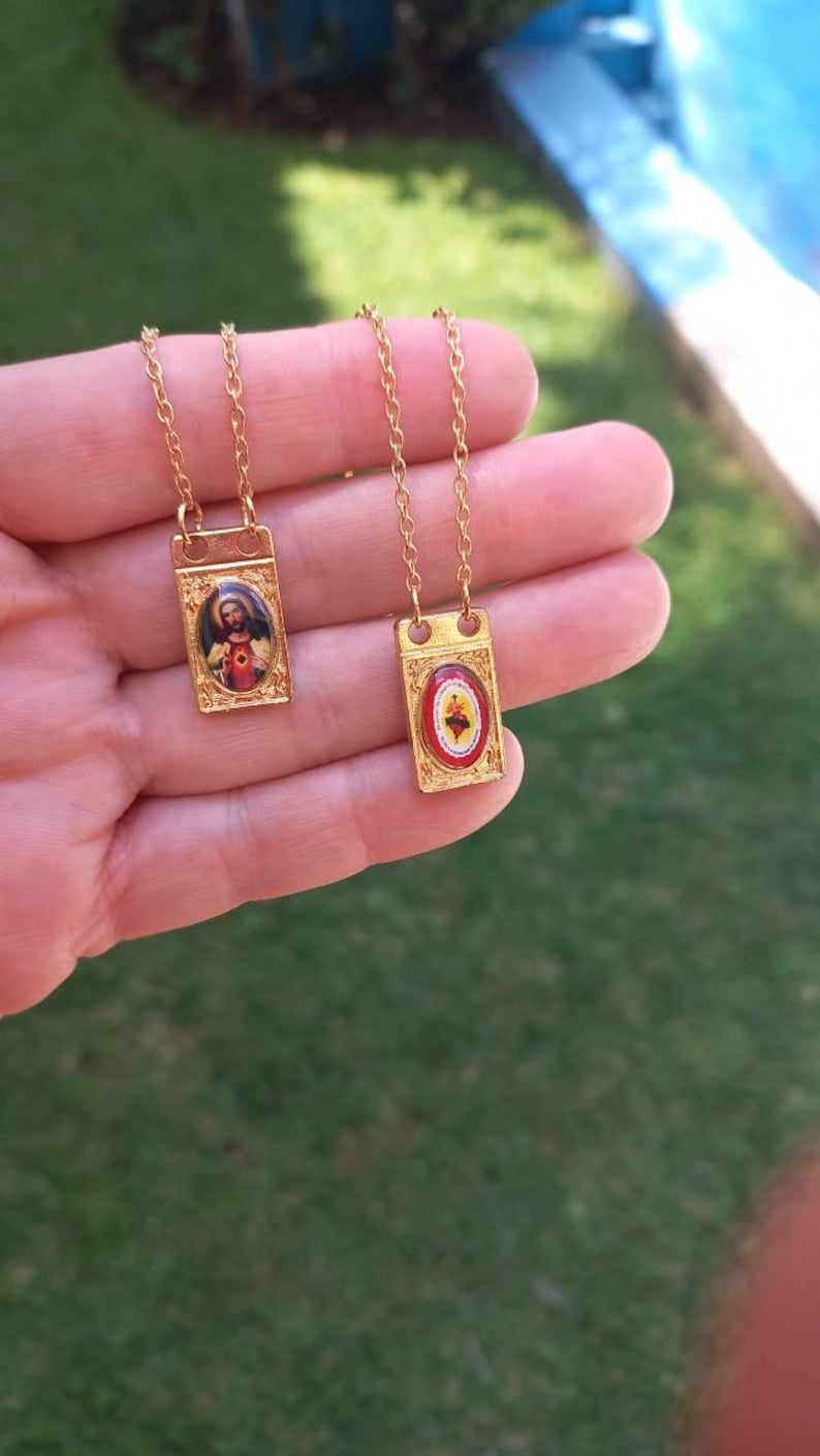 Scapular Necklace Escapulario Faith Jewelry Catholic Gift - Etsy