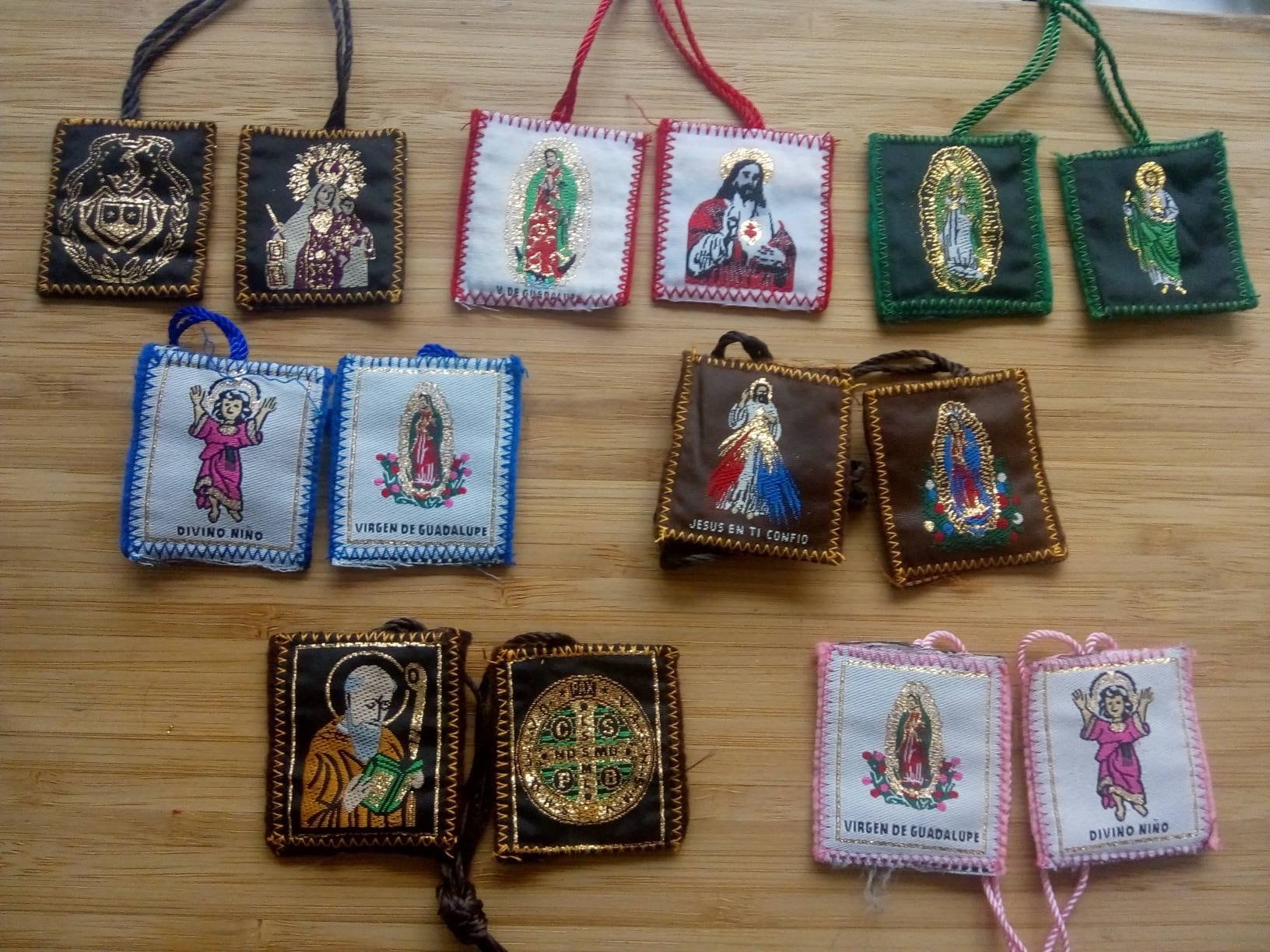 Set of 7 Extra Large Scapulars Our Lady of Mount Carmel Sacred - Etsy ...